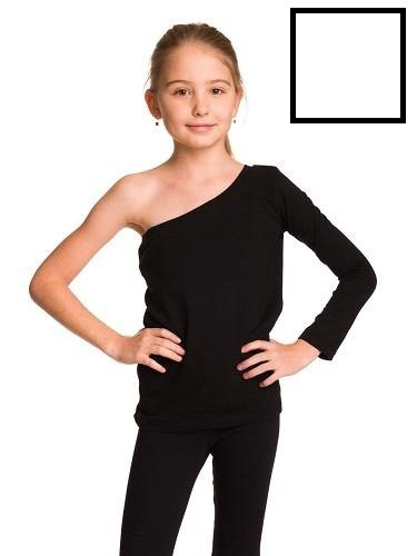 Asymmetrical White Cotton Blouse with Diagonal Neckline and Long Sleeves